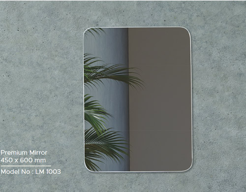 LM 1003 - 450 x 600*5mm Premium Designer Mirror - Tap World India