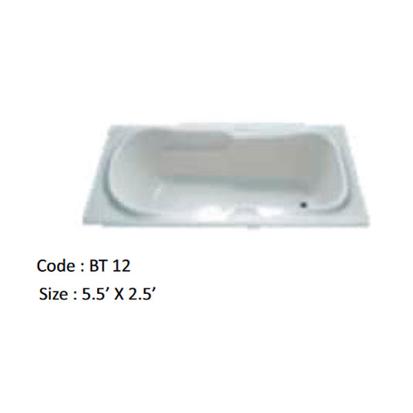 Plain Tub BT 12 Size : 5.5’ X 2.5’ - Tap World India